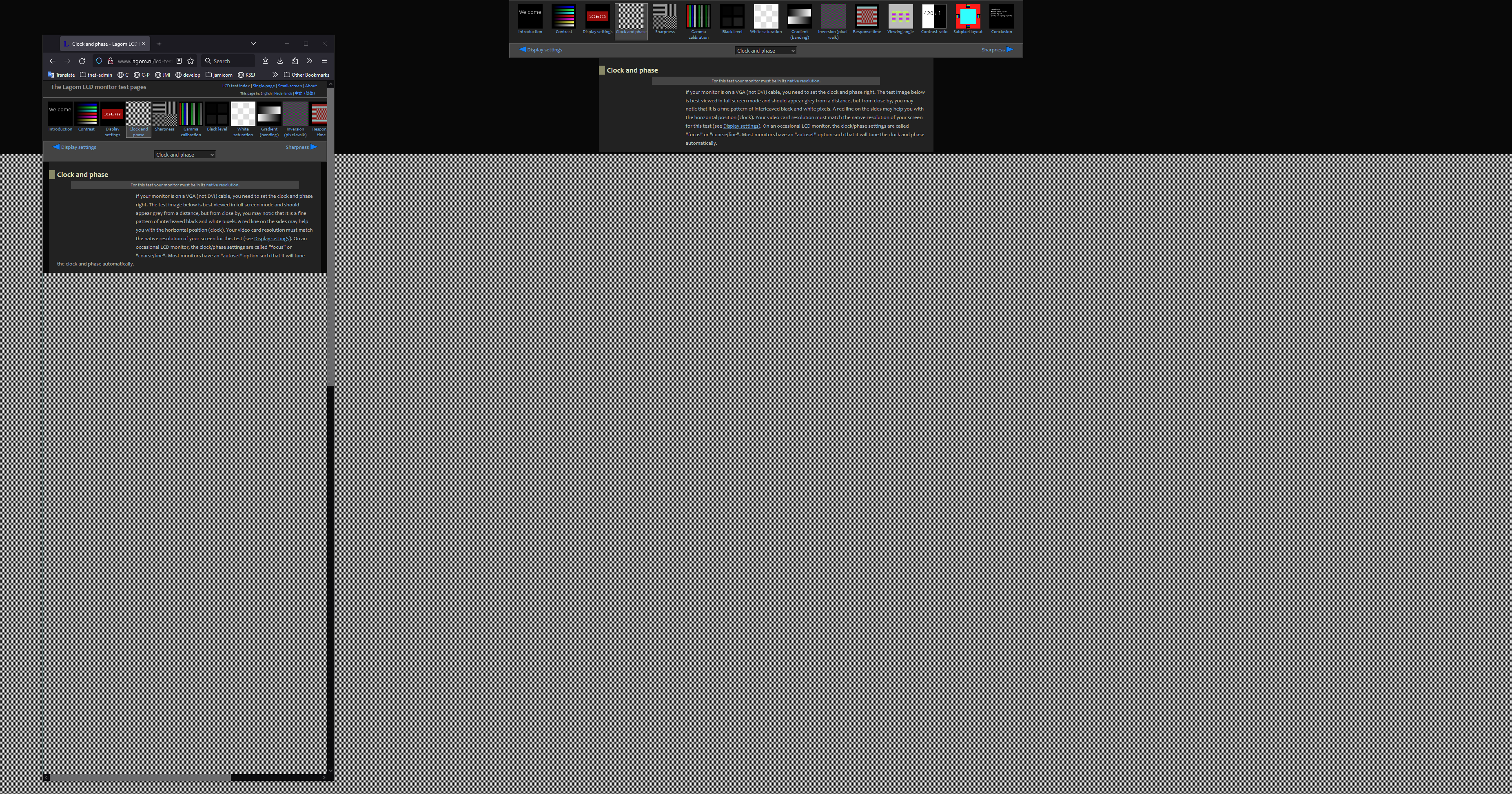 color - UHD monitor showing artifacts for cetrain patterns, e.g. lighter lines, or image turns ...